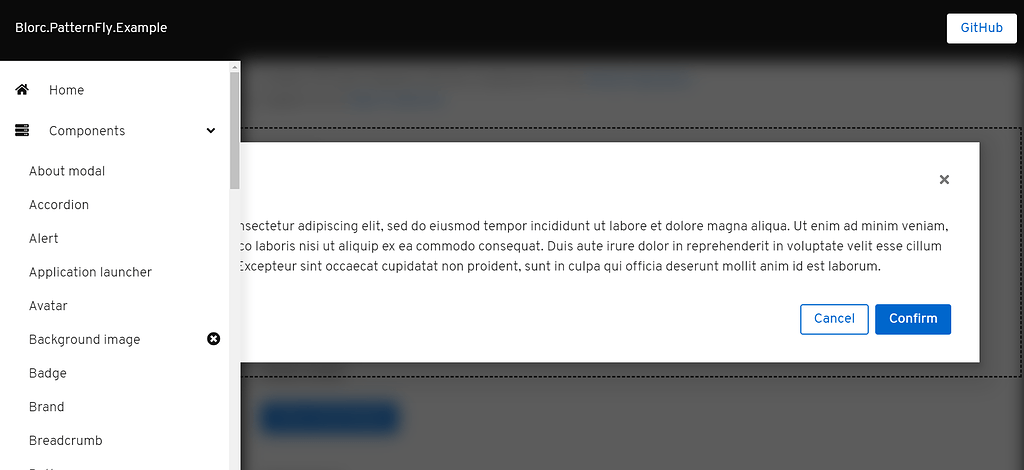 Modal, SideBar, Page Header Z-Index Issue? - Development - PatternFly Forum